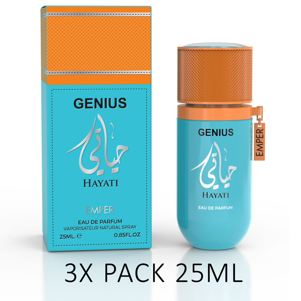 GENIUS HAYATI Eau De Parfum 25ml – 3-Pack by Emper – Helena's Wholesale